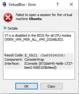 VT-x is disabled al iniciar Virtual Box o VMware en Windows 10 - Blog ...